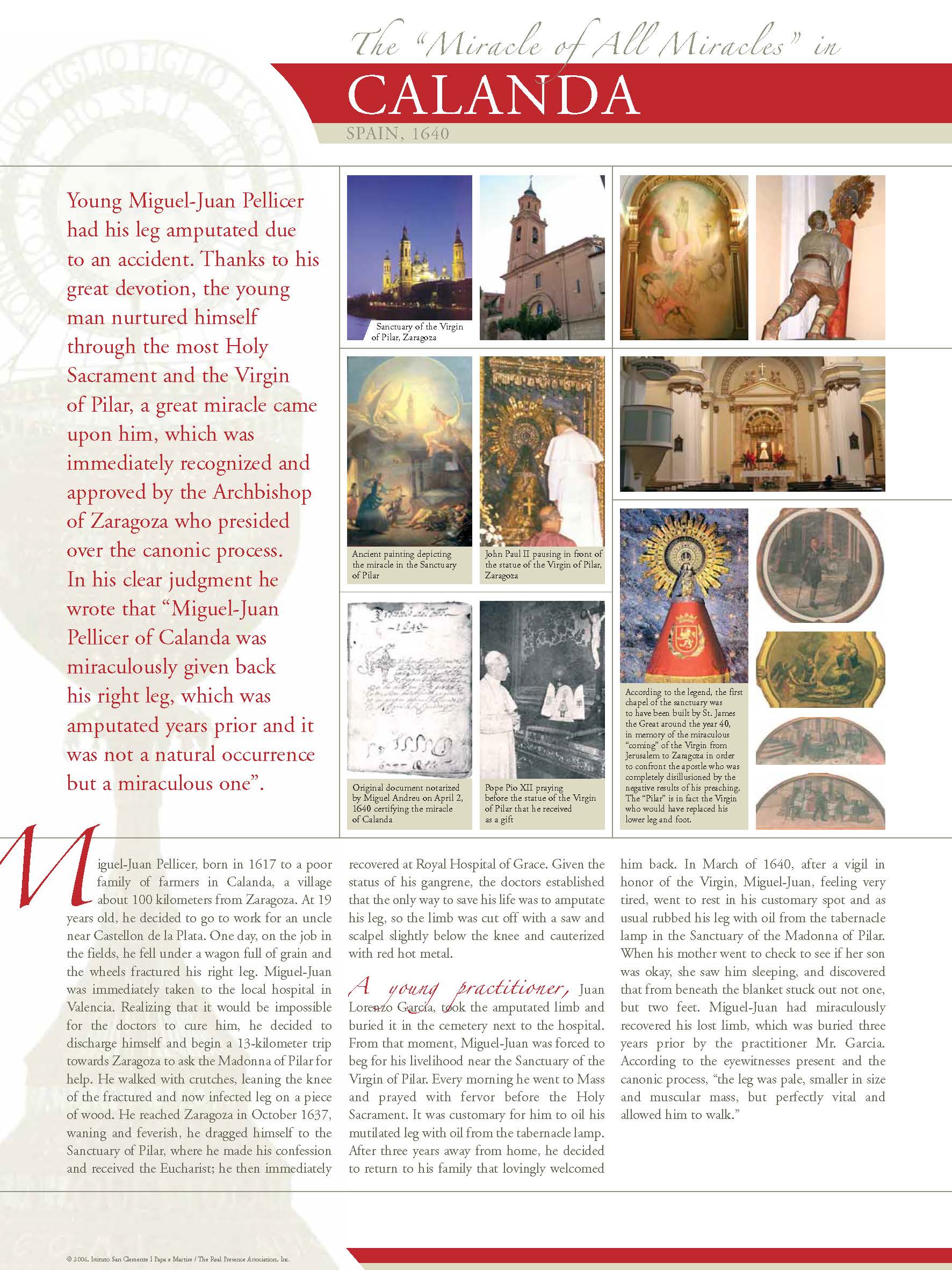 Eucharistic Miracles Exhibit - Our Lady of Peace Shrine and Church